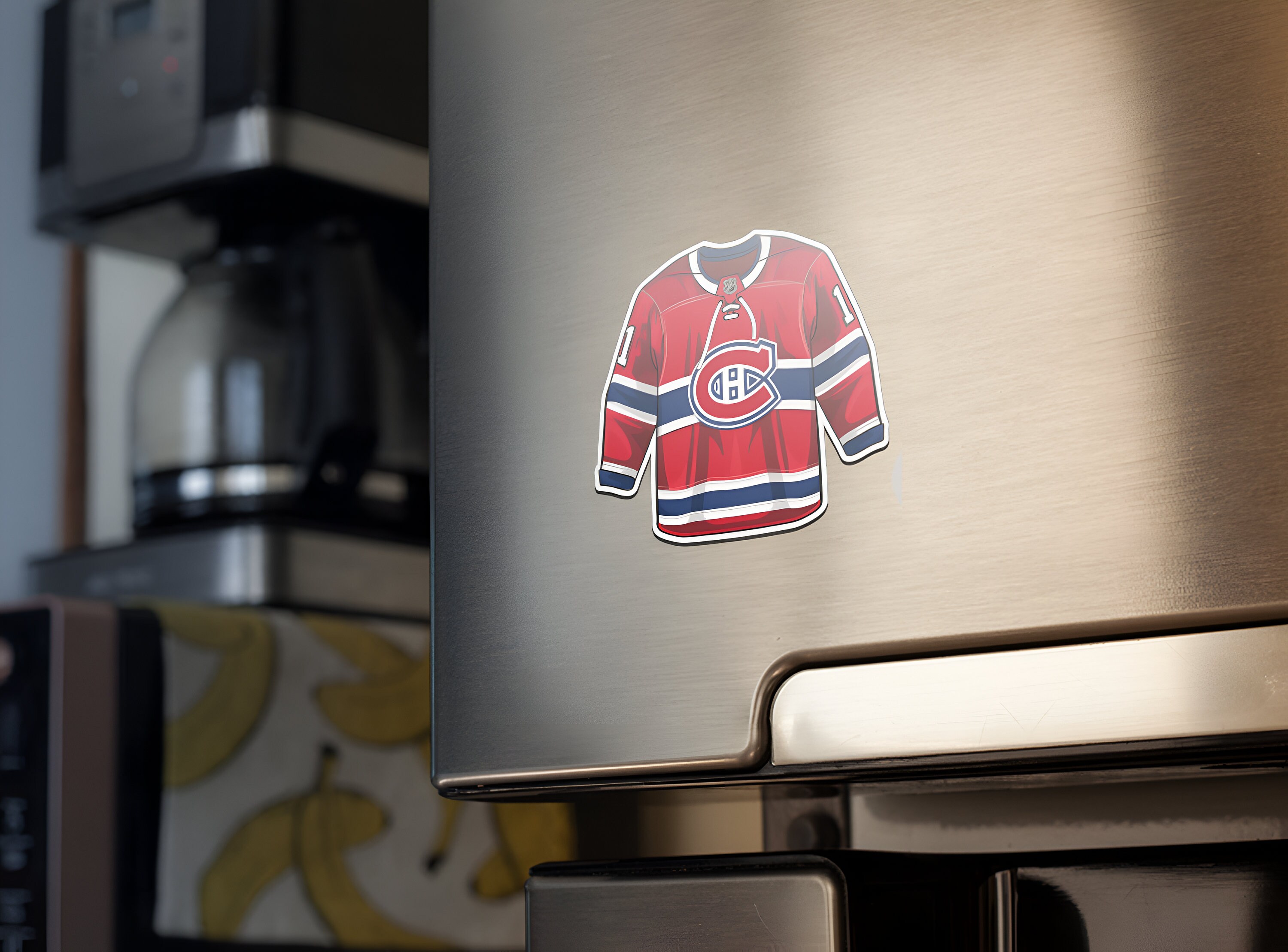 Montreal Canadiens Hockey Team Jersey Fridge Magnet NHL Memorabilia ...