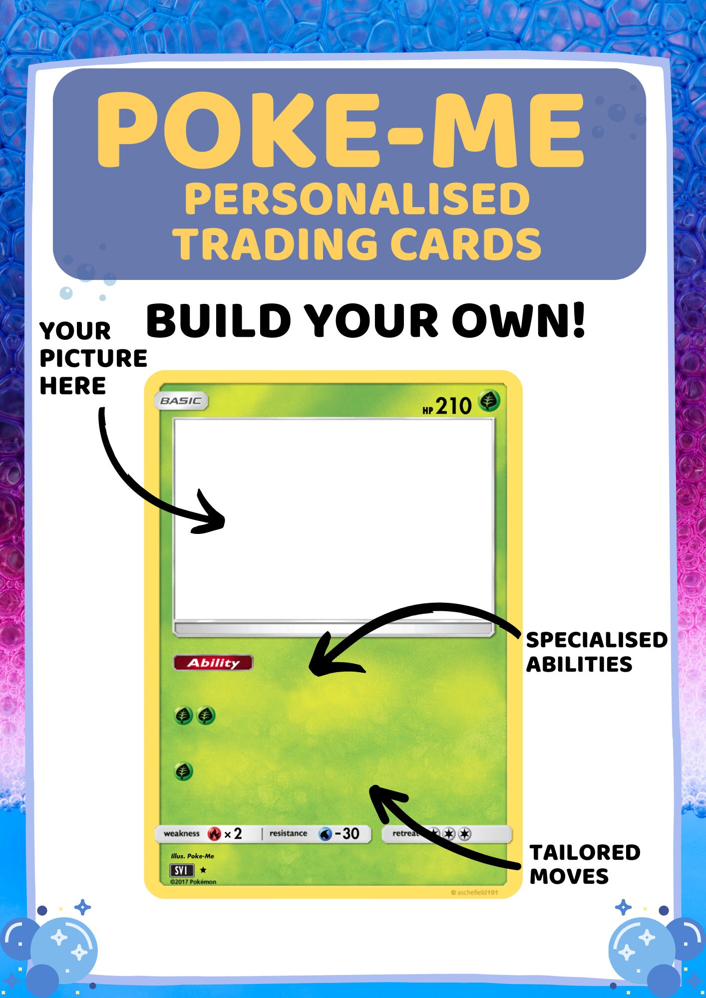 Pokemon, Card, Personalised, Pokemon Card, Gift Card, Gift ...