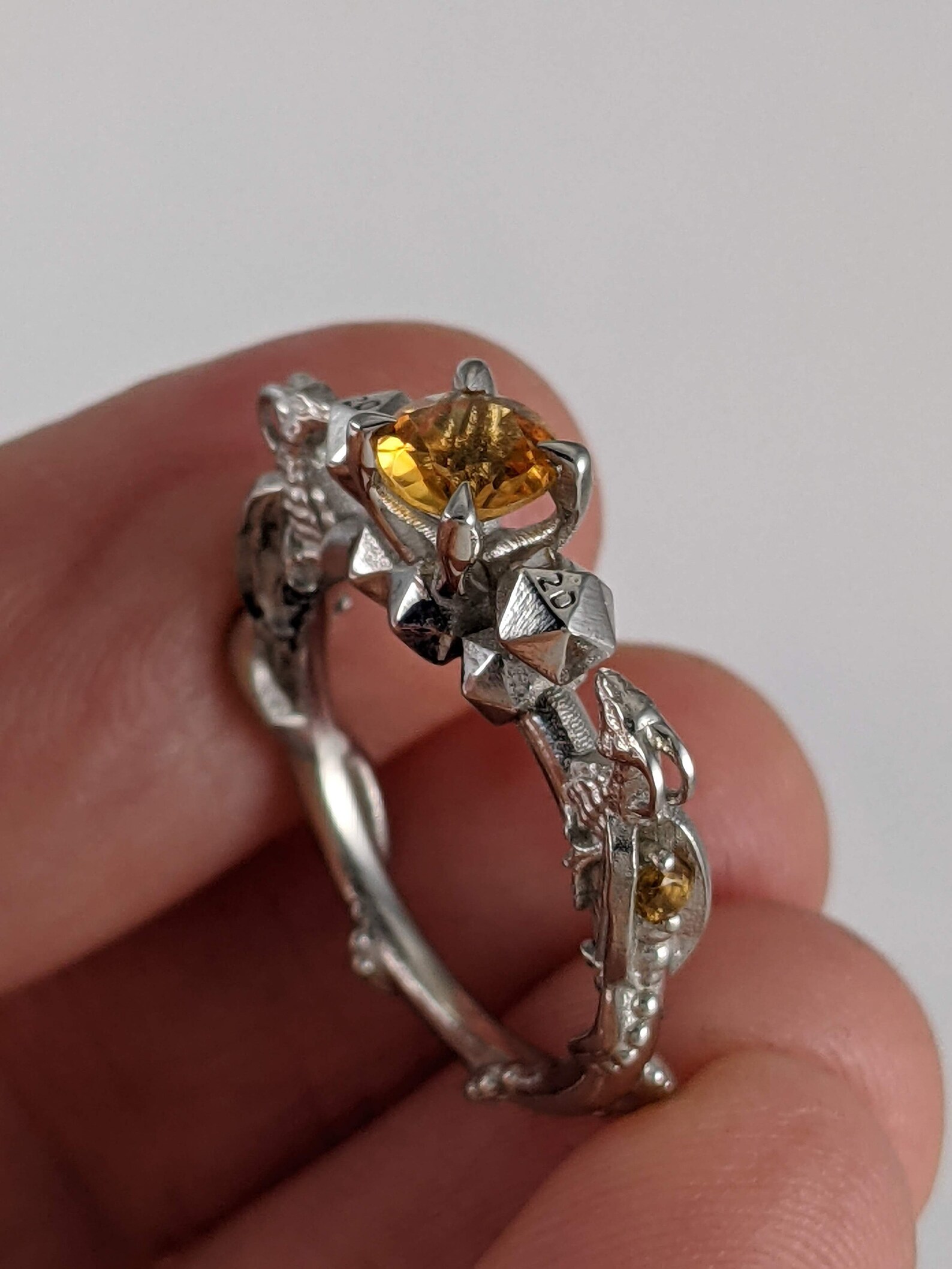 DND Dungeons and Dragons Ring With D20 Dice Color of Your Choice Gamer ...