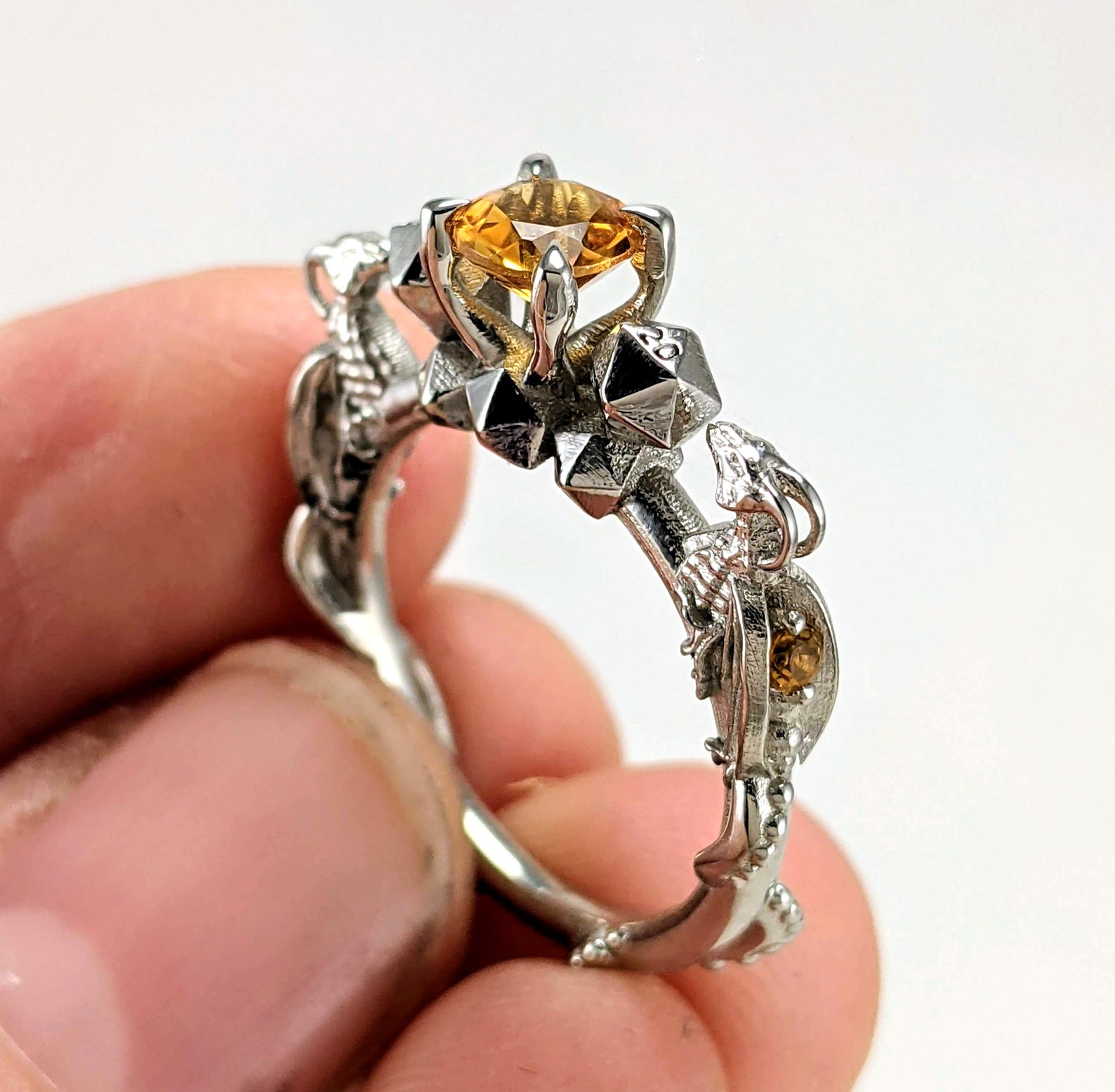 DND Dungeons and Dragons Ring With D20 Dice Color of Your Choice Gamer ...