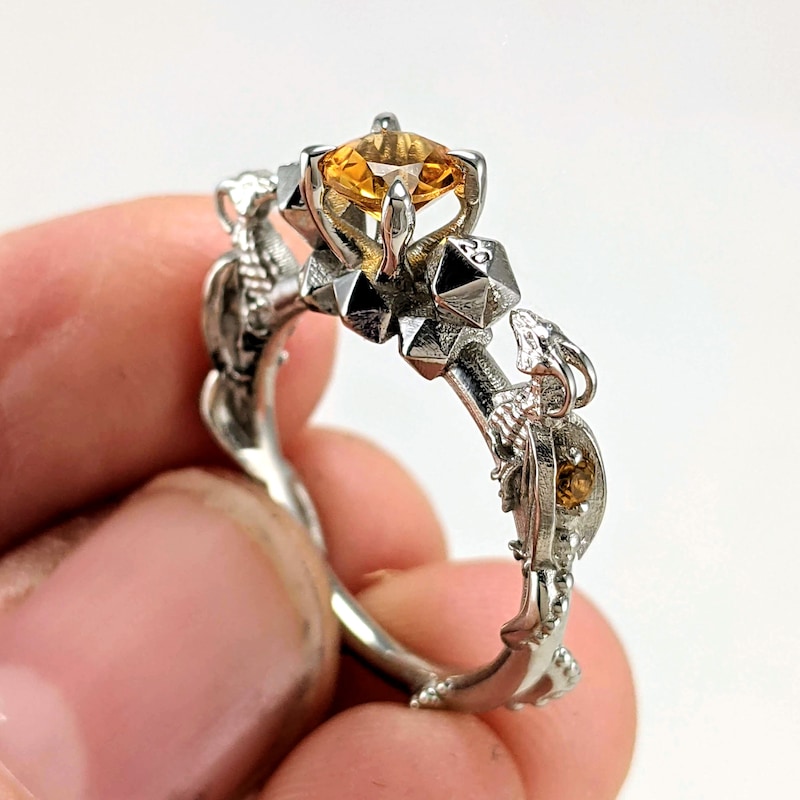Dragon Wedding Ring Set - Etsy