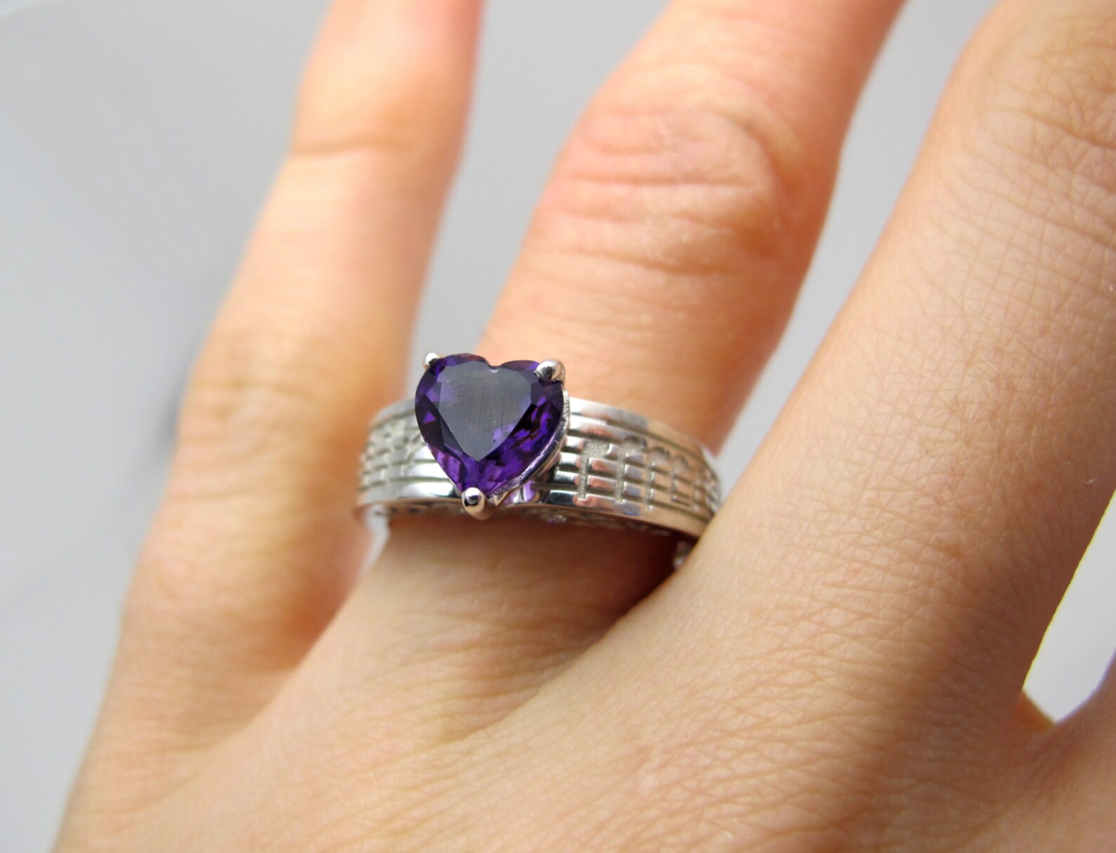 Custom Music Note Engagement Ring Personalized Heart Diamond - Etsy