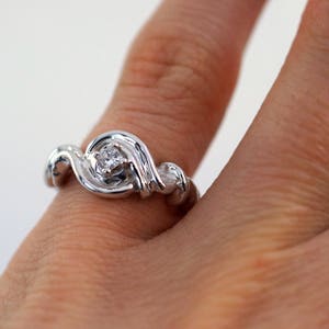 Water Ring Set - Handmade Wave Ring Beach Wedding Alternative ...