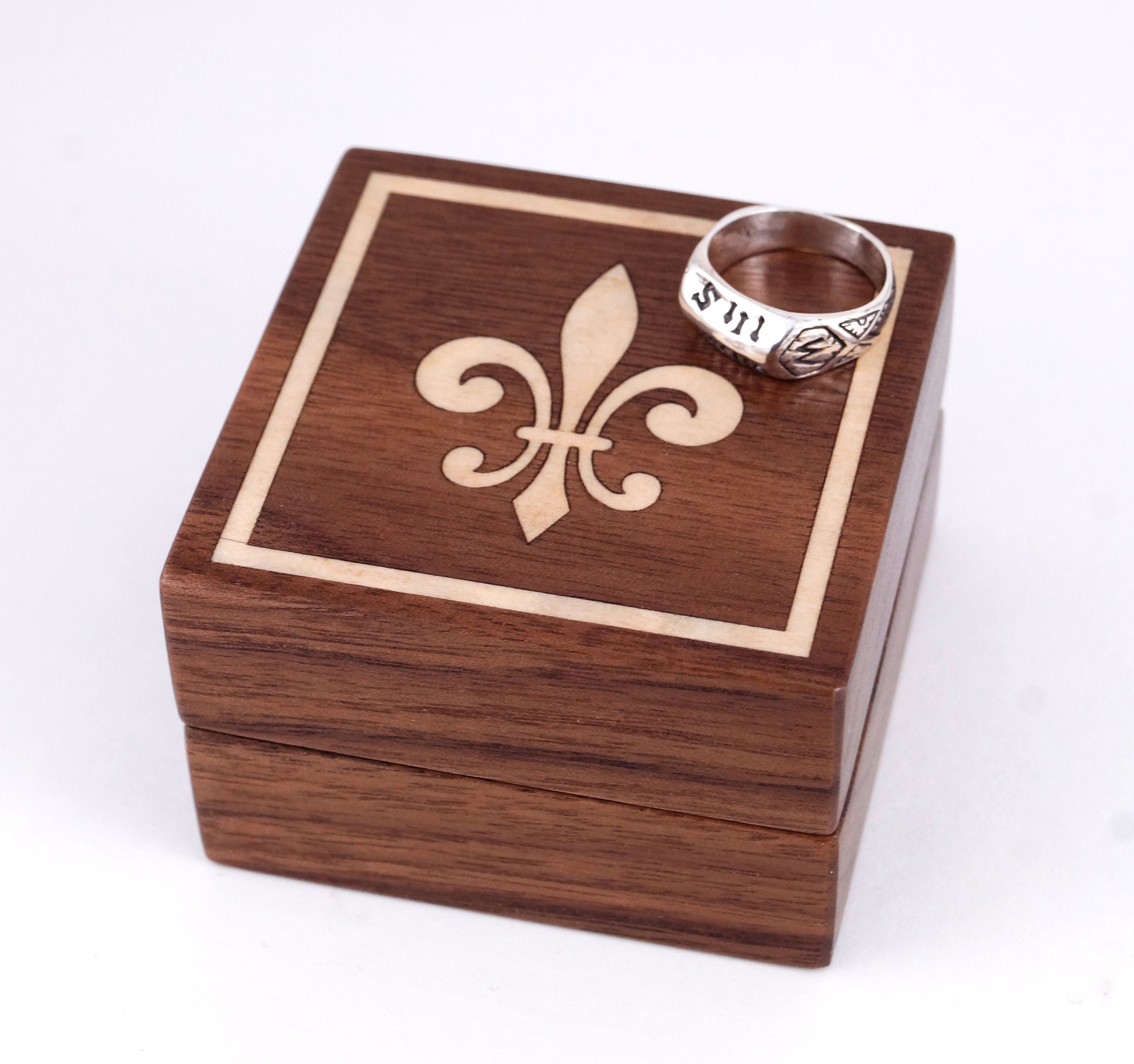 Custom Engagement Ring Box - Claddagh Wolf Cat Music Unique Skull ...