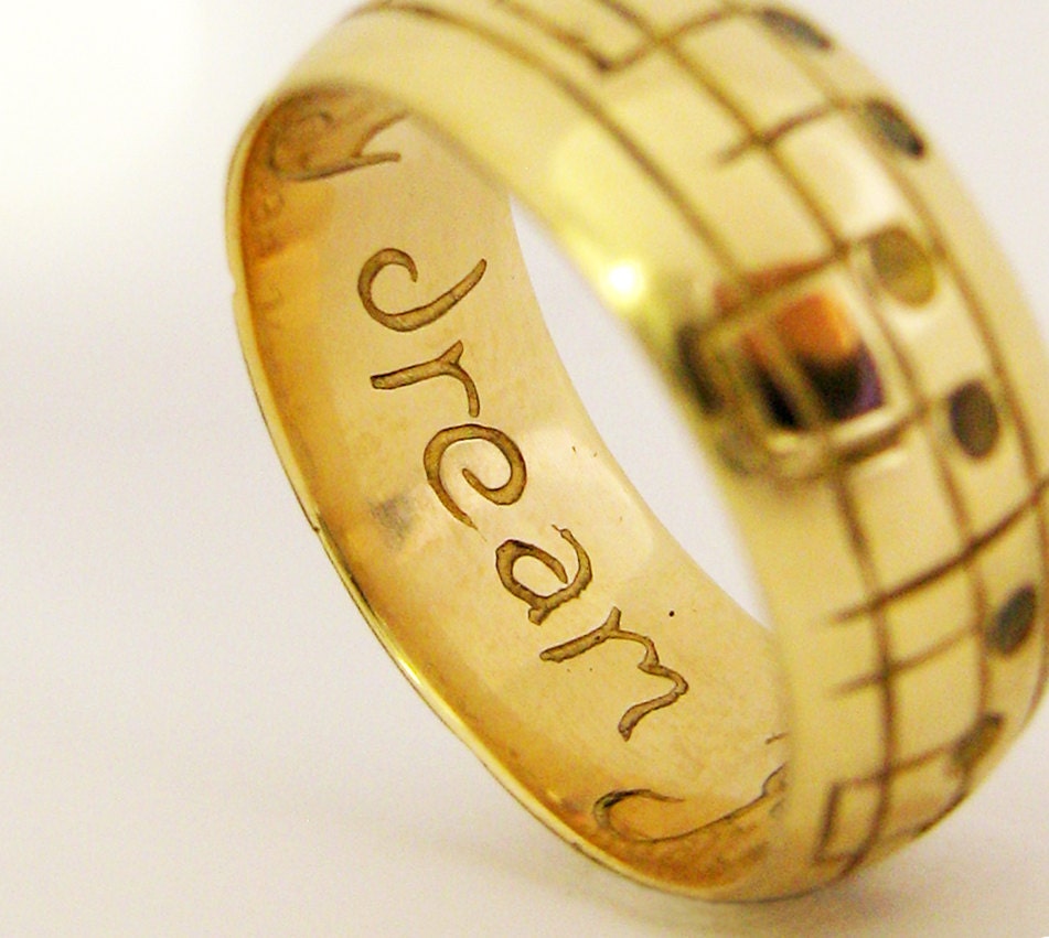 Your Song Wedding Ring Set White Yellow Rose Gold Platinum | Etsy