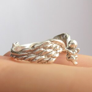 This Baby's Got Wings - Cupid Angel Ring Silver Angel Baby Ring ...