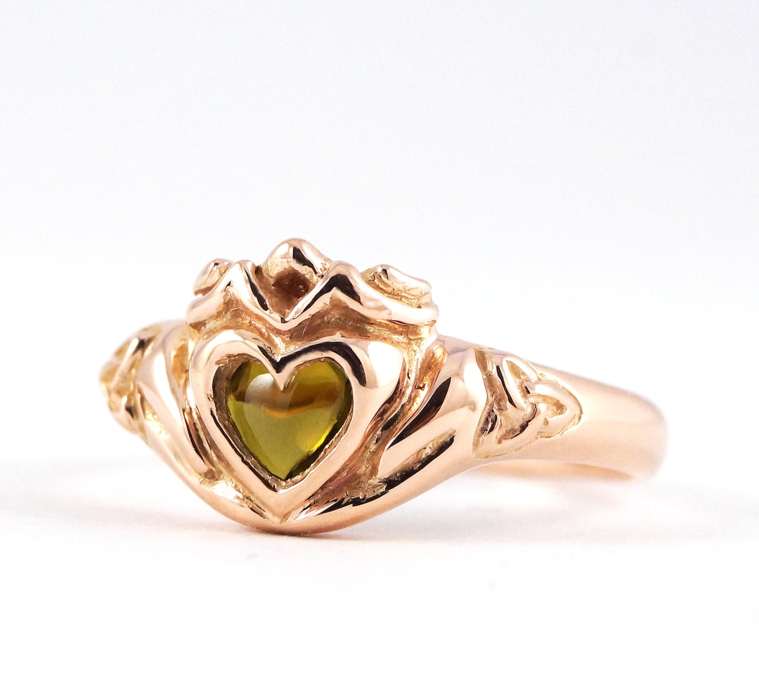 Silver Celtic Claddagh Crown Engagement or Wedding Ring With a Woven ...