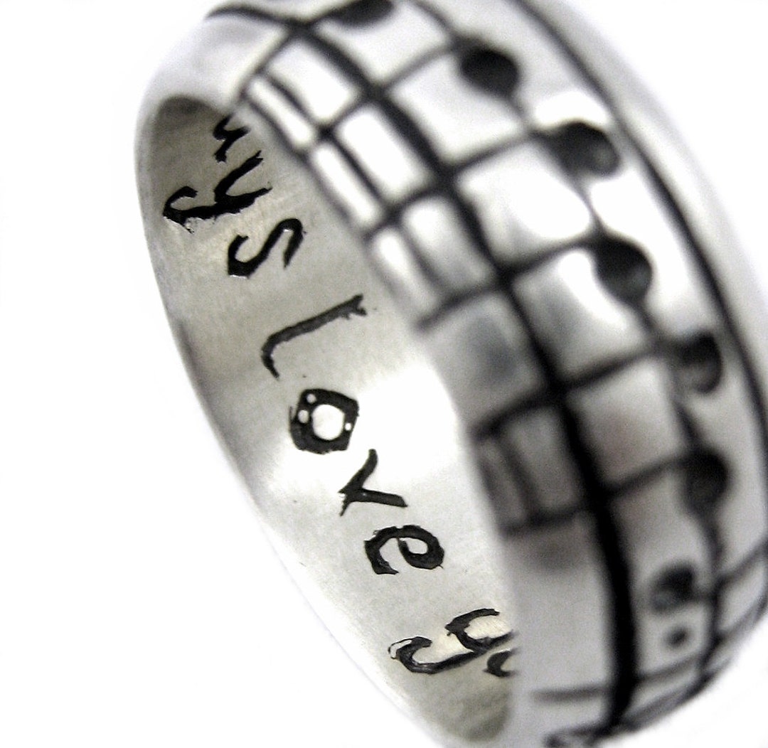 The Original Music Note Song Ring Sterling Music Wedding Ring ...