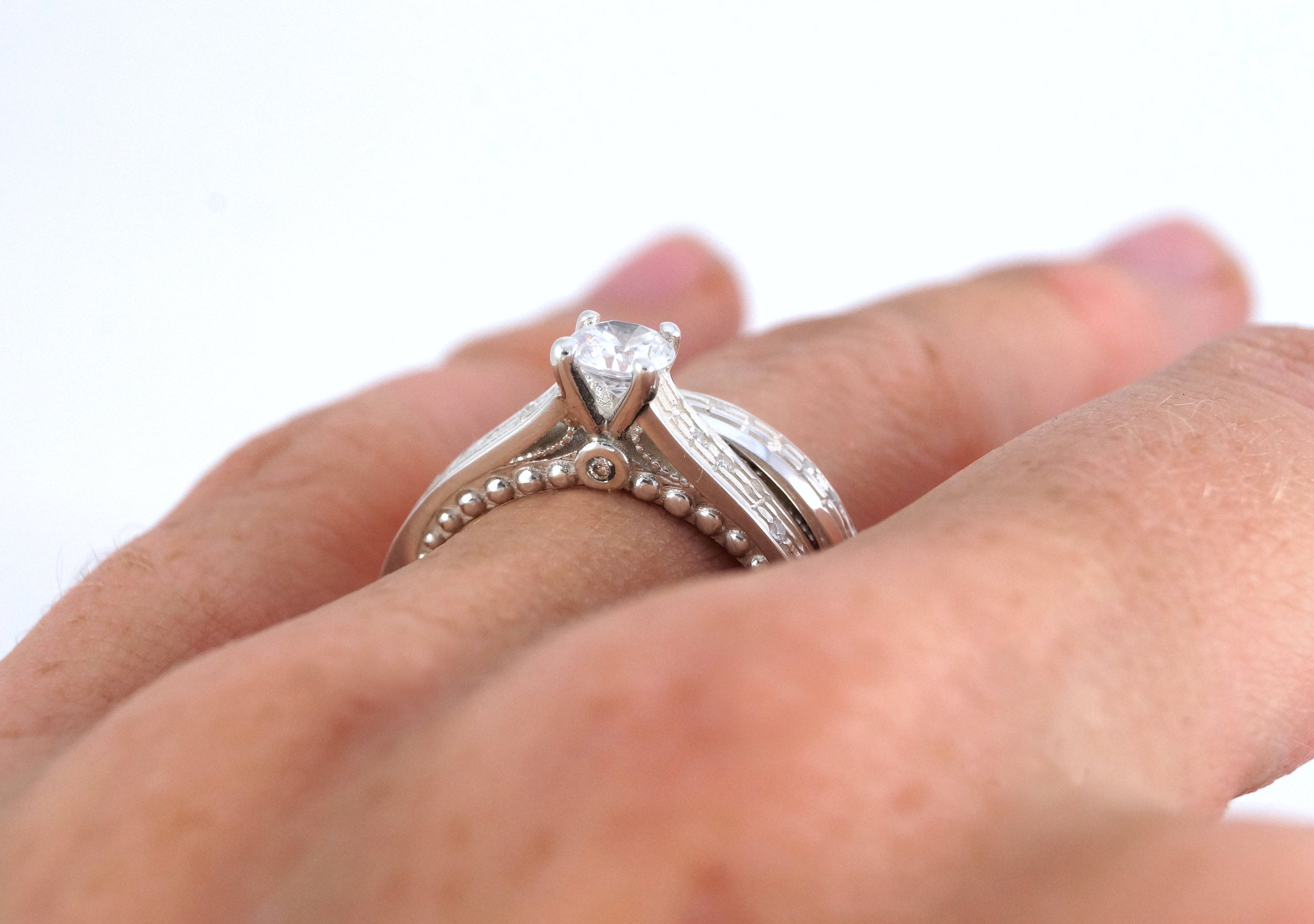 Diamond Music Note Ring Set Custom Diamond Notes White Gold - Etsy