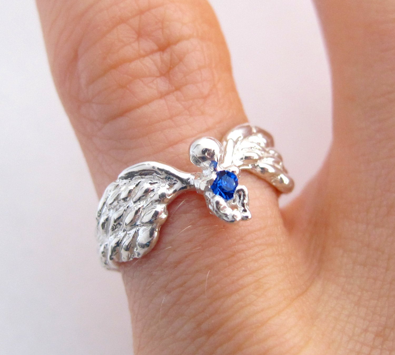 Angel Ring This Baby's Got Wings Mothers Day Birthstone | Etsy