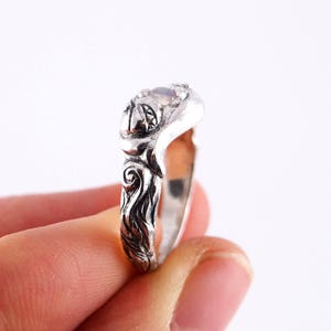 Whale Ying Yang Moonstone Ring, Sperm Whale, Beluga Whale, Whale Hug ...