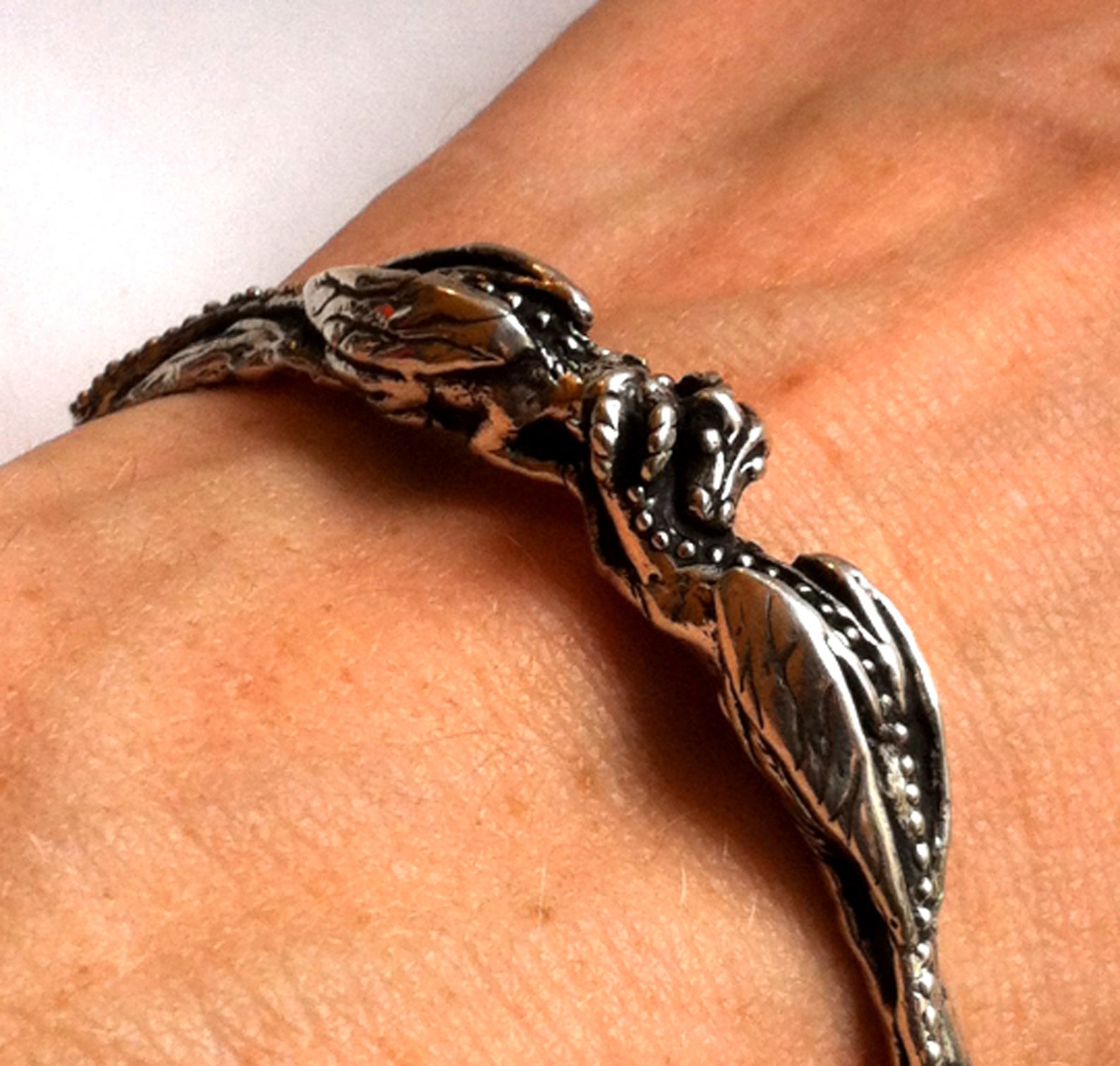 Dragon Love Handcrafted Dragon Bangle 2 Dragons Embracing - Etsy