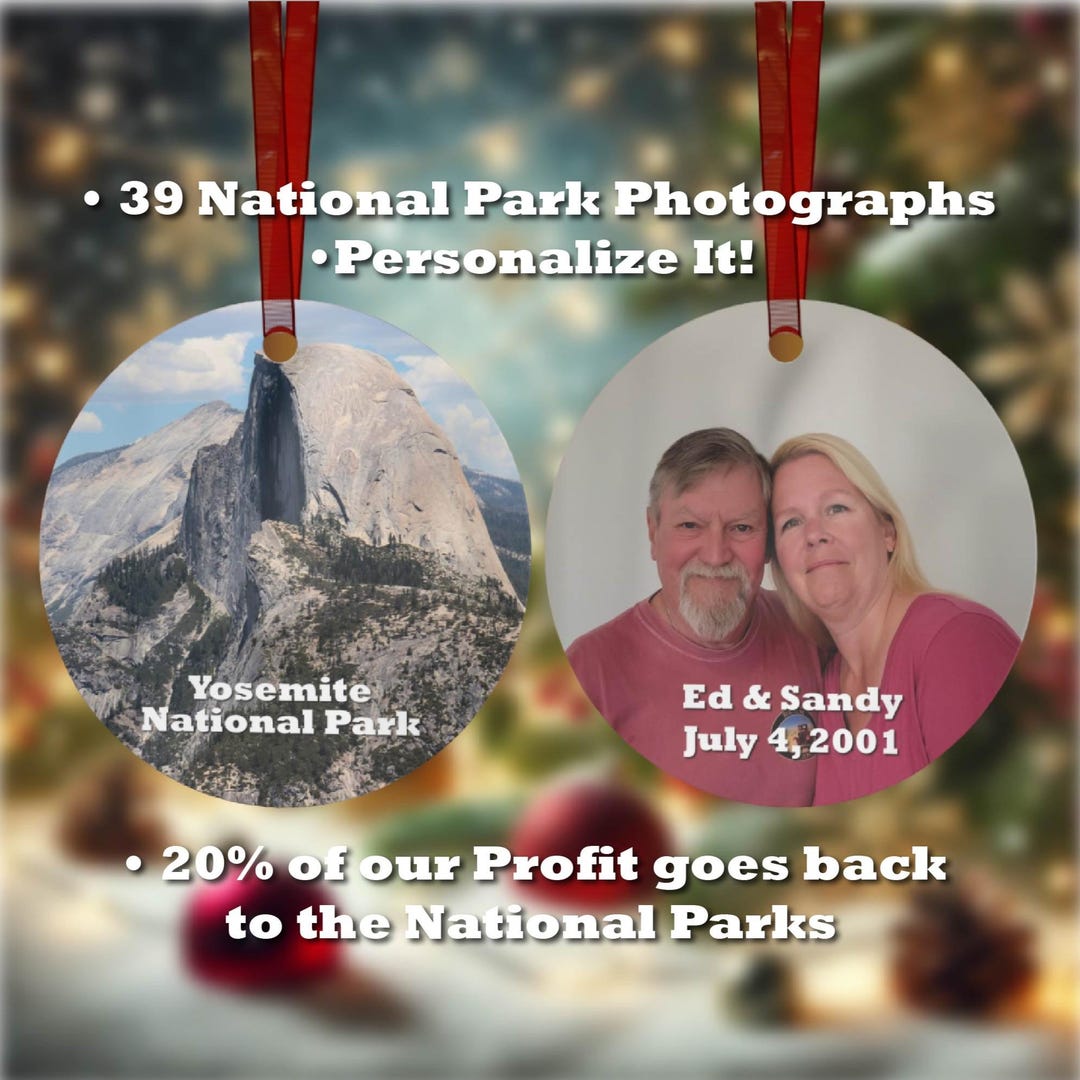 Personalized National Park Ornament Custom Gift Travel Keepsake Holiday ...