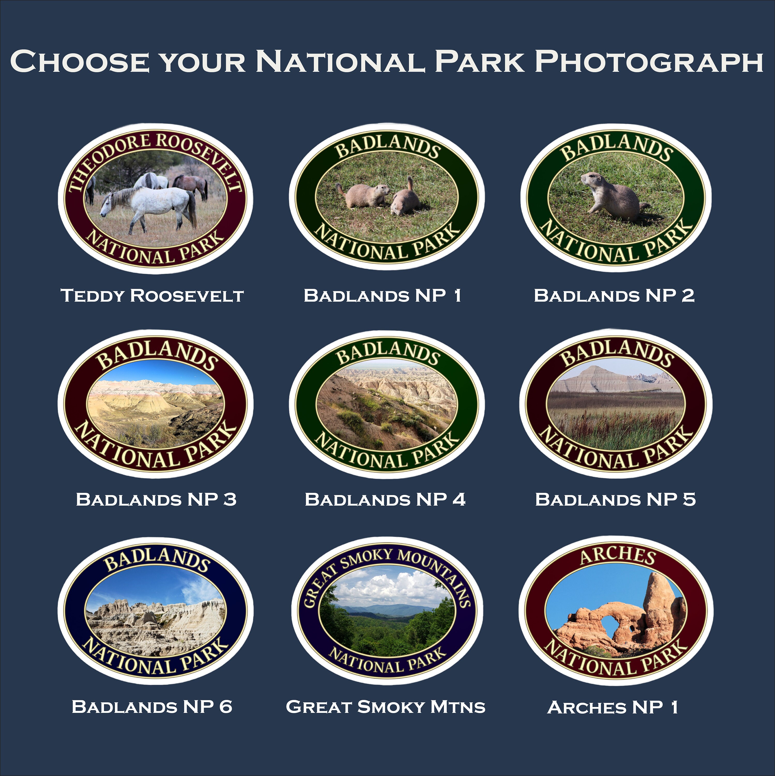 National Park Sticker Set, National Park Gift - Choose From 31 Stunning ...