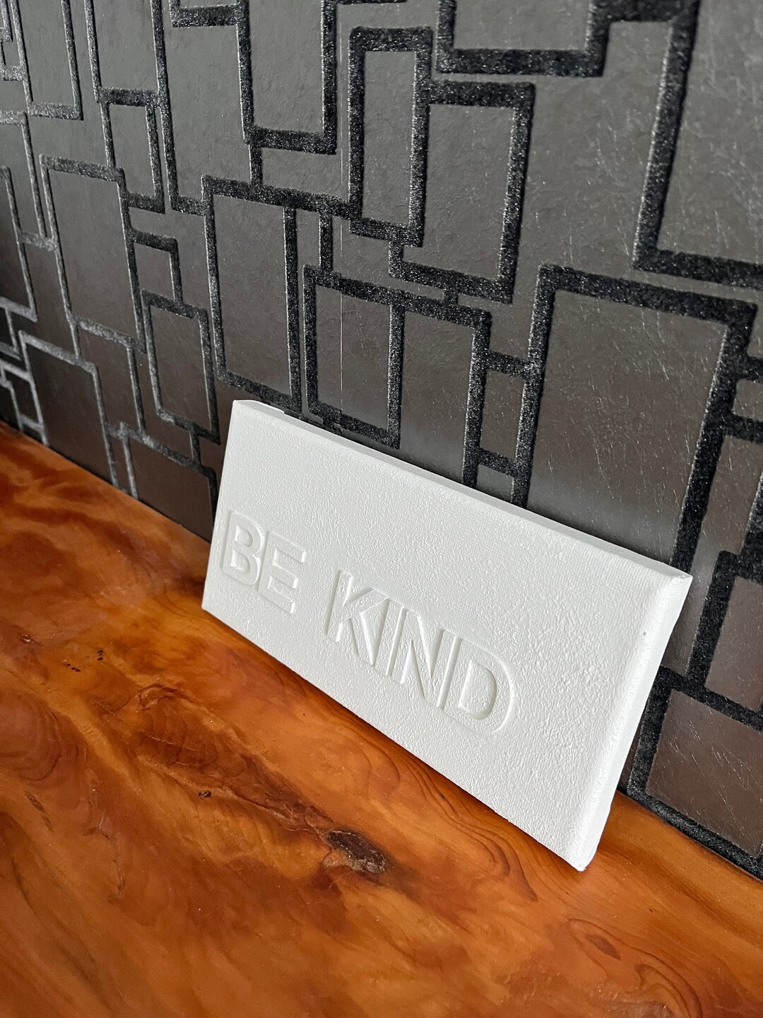 Textured Wall Art Canvas With Be Kind in 3d Letters. Handmade. - Etsy