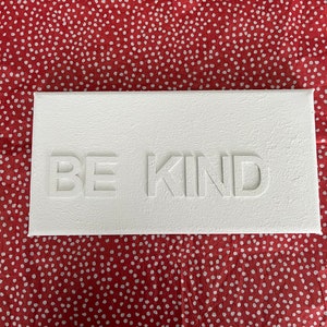 Textured Wall Art Canvas With Be Kind in 3d Letters. Handmade. - Etsy