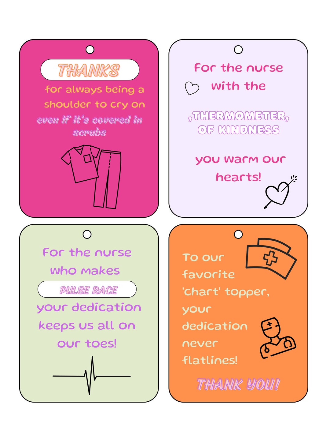 Nurse Gift Tags, Nurse Appreciation, Funny Nurse Gift, Nurse Week Gift ...
