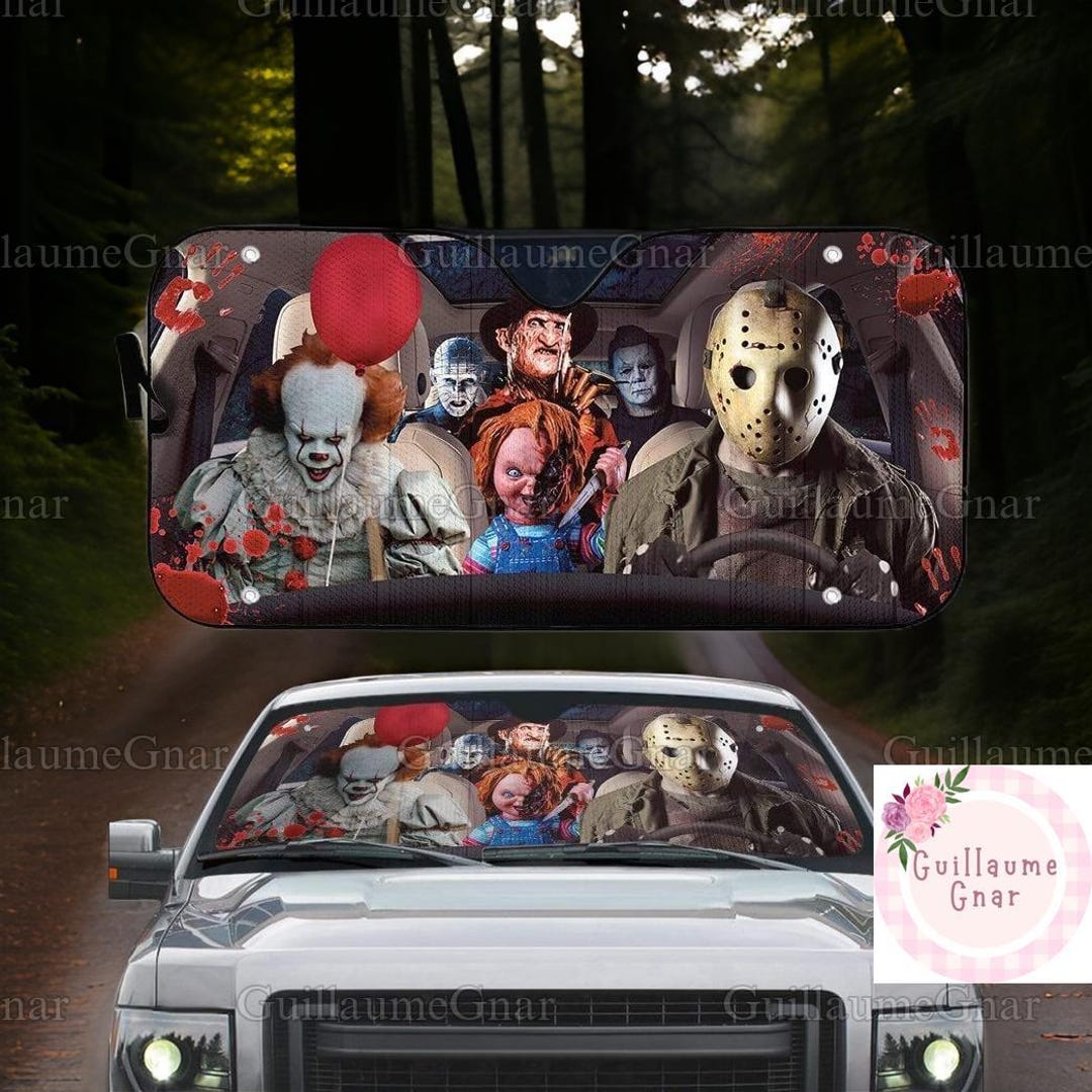 Halloween Horror Movie Car Sunshade, Horror Characters, Horror Car ...