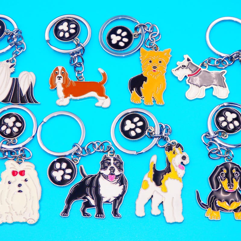 Dog Keychain - Etsy