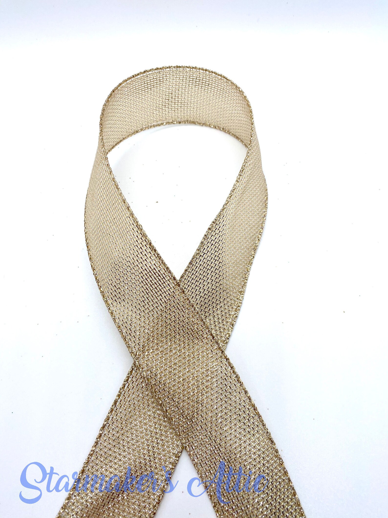 Beautiful 1.5 Inch Gold Metallic Ribbon With a Wired Edge 5 | Etsy