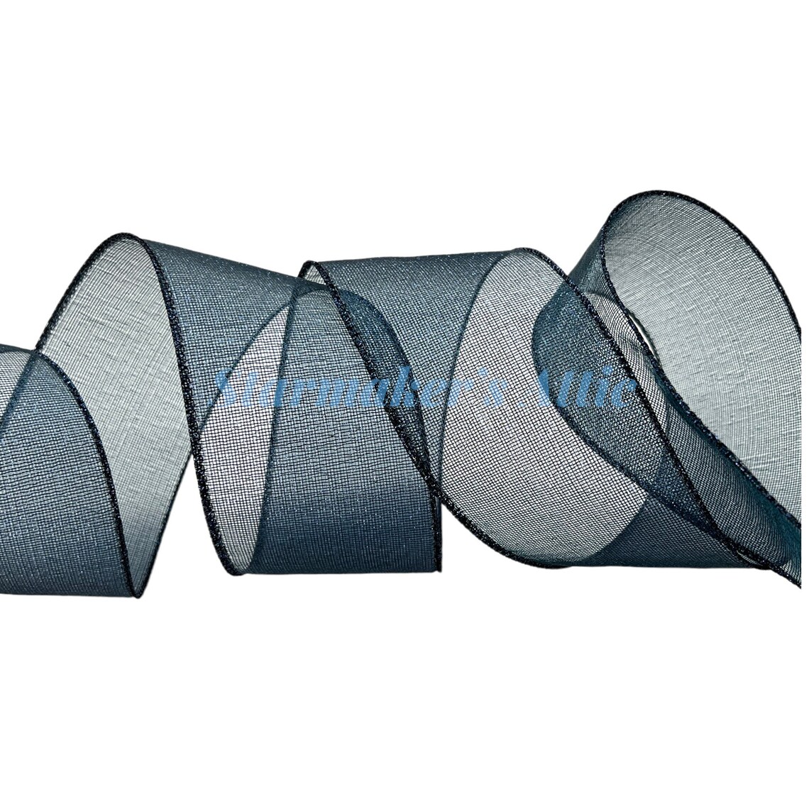Beautiful 2.5 Inch Wired Sheer Ribbon in Navy Blue 5 Yards - Etsy