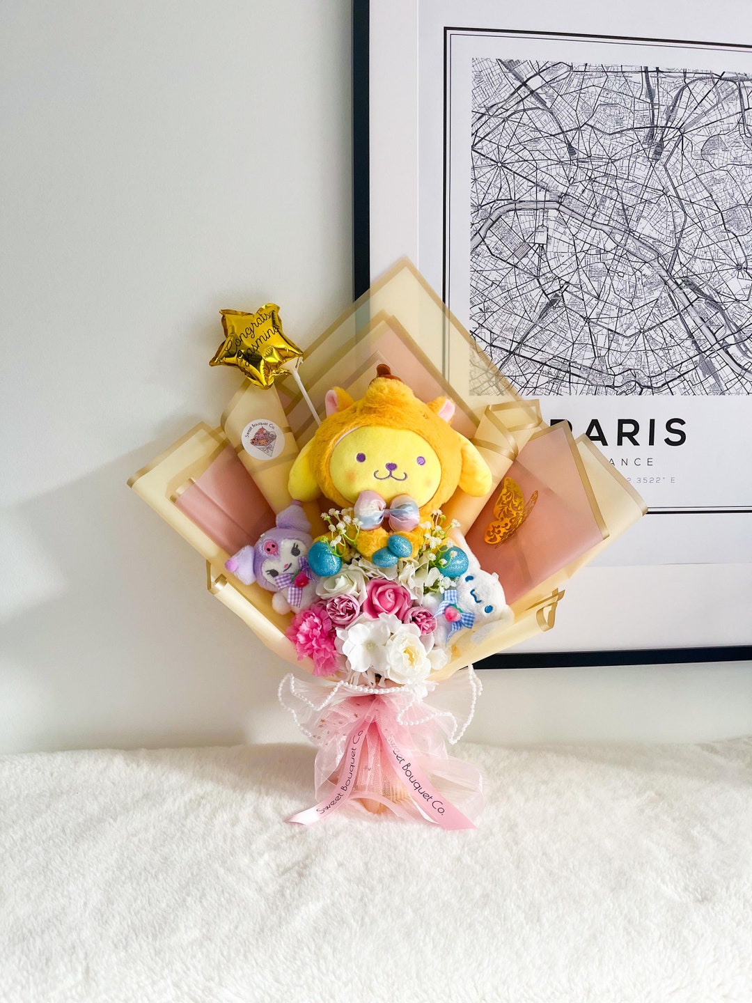 Sanrio Bouquet,sanrio, Sanrio Plush, Kawaii Sanrio, Graduation Bouquet, Birthday Gift, Hello ...