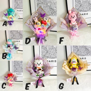 BT21 Bouquet, BTS ARMY Bouquet, Bts Gift, BTS Bouquet, Birthday Gift ...