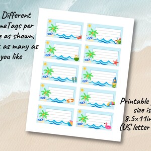 School Name Tags,beach Name Tags,beach Name Labels,classroom Name ...