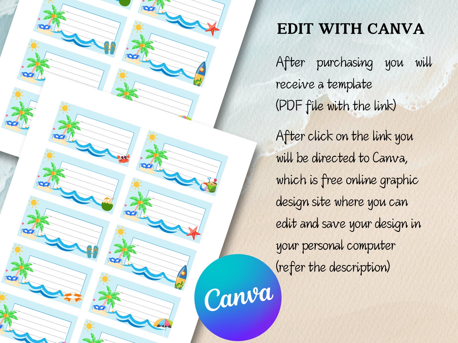 School Name Tags,beach Name Tags,beach Name Labels,classroom Name ...