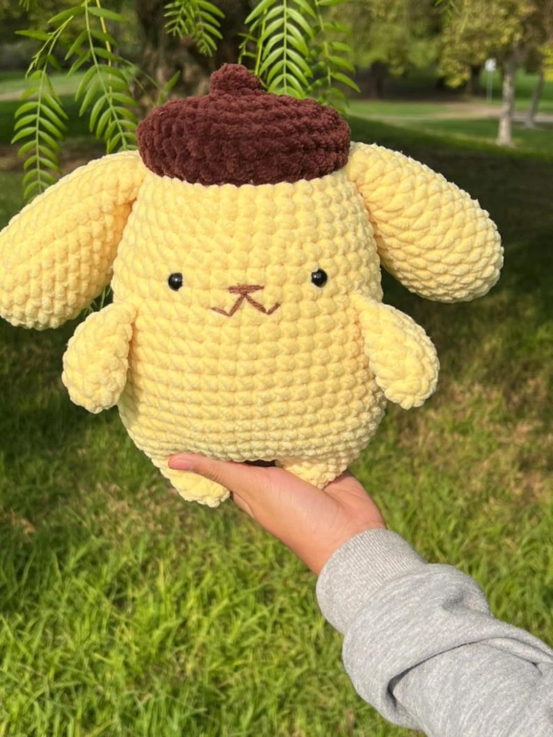 Handmade Crochet Pompompurin Plush, Soft Kawaii Gift, Collectible ...