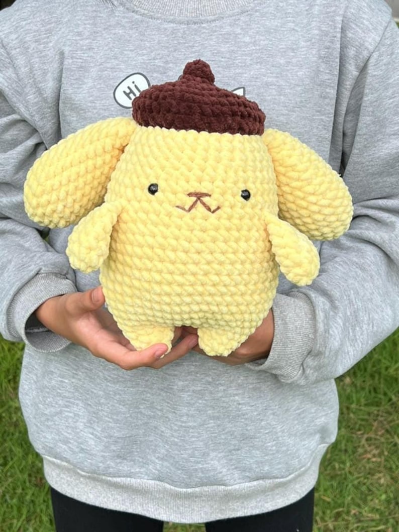 Handmade Crochet Pompompurin Plush, Soft Kawaii Gift, Collectible ...