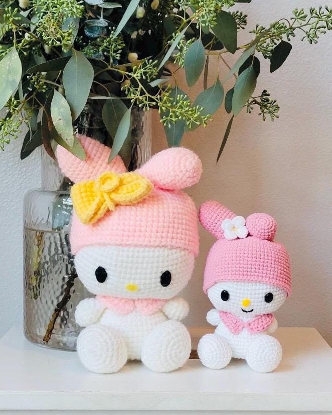 Handmade My Melody Plush, Cute Amigurumi, Handmade Doll, Hello Kitty and Friends, Stuffed Animal ...