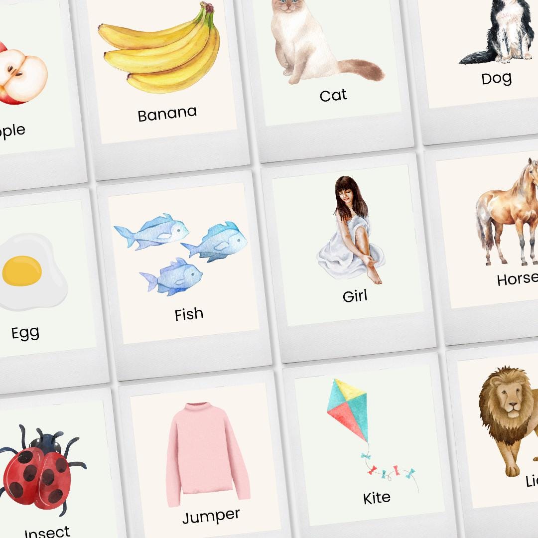 A-Z Alphabet Flashcards Educational Printable Colorful Learning Cards ...