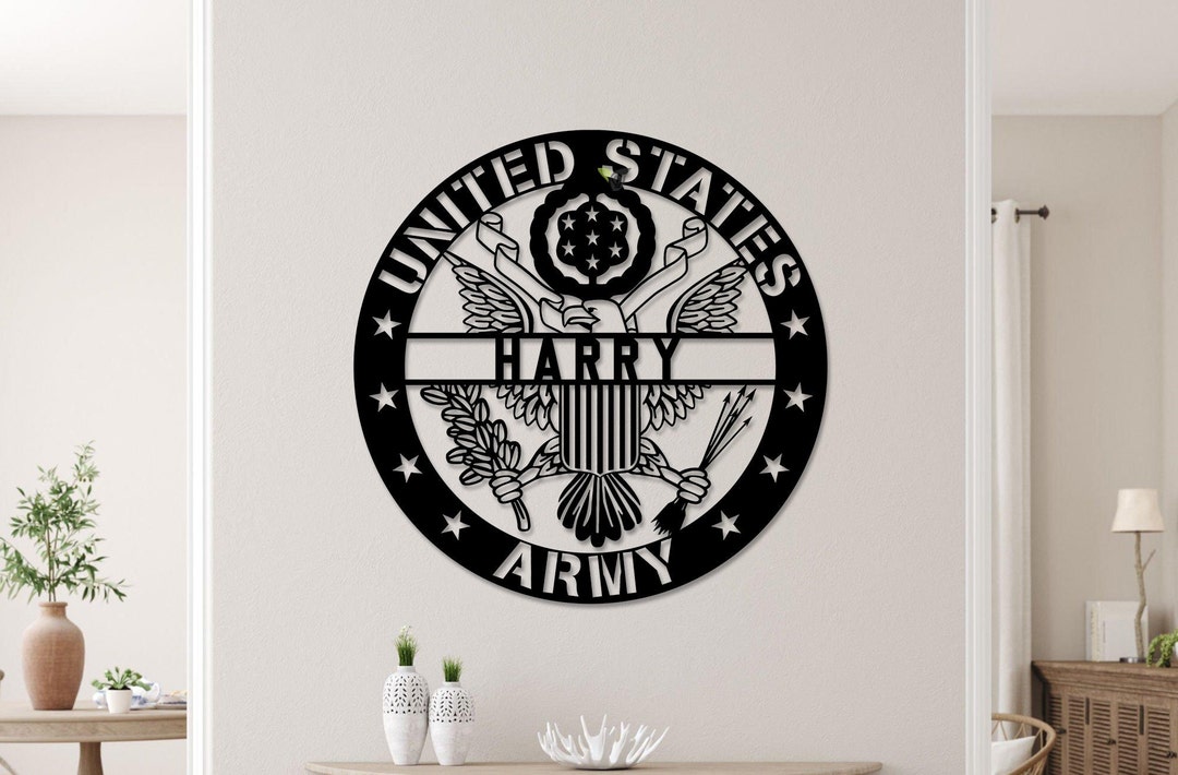 Personalized Name US Army Veteran Metal Sign, Military Gift, Custom ...