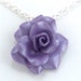 Light Purple Rose Pendant - Simple Rose Necklace - Light Purple Rose ...