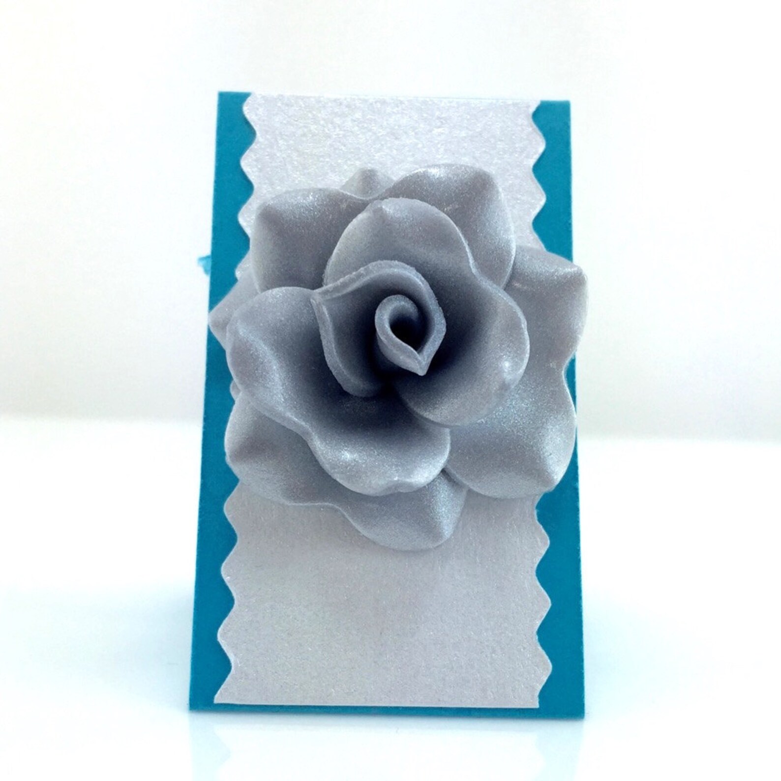 Light Silver Rose Pendant Simple Rose Necklace Light - Etsy