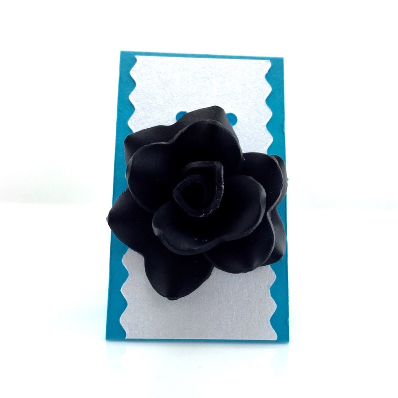 Matte Black Rose Pendant Simple Rose Necklace Matte Black - Etsy