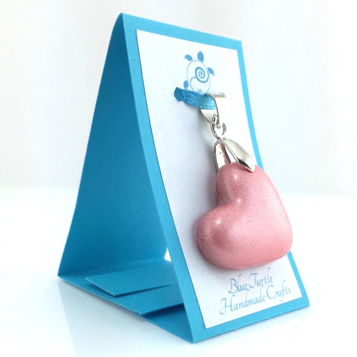 Light Sunset Pink Heart Pendant Simple Clay Heart Necklace - Etsy