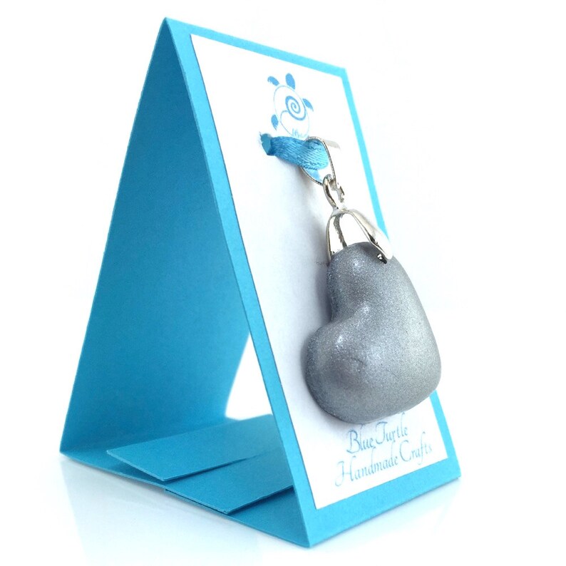 Silver Clay Heart Pendant Simple Heart Necklace Silver - Etsy