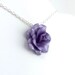 Light Purple Rose Pendant Simple Rose Necklace Light Purple Rose ...
