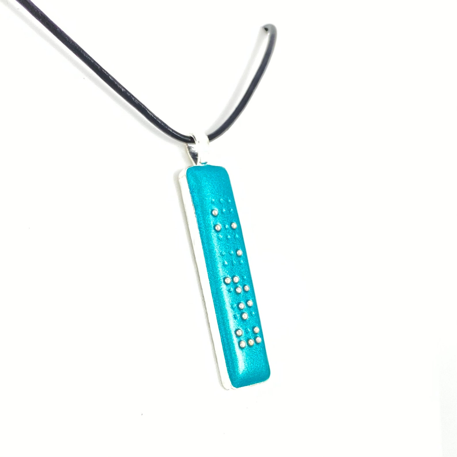 Skinny Braille Necklace -personalized Braille Pendant, up to 8 Letters ...