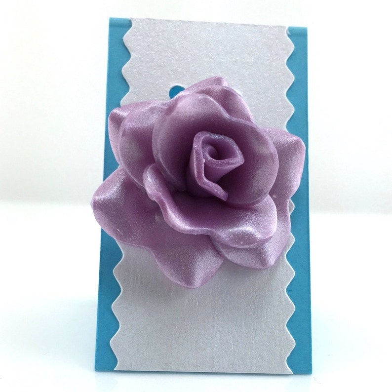 Light Bright Purple Rose Pendant Simple Rose Necklace - Etsy