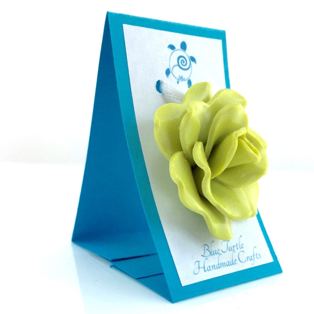 Wasabi Green Rose Pendant Simple Rose Necklace Lettuce | Etsy