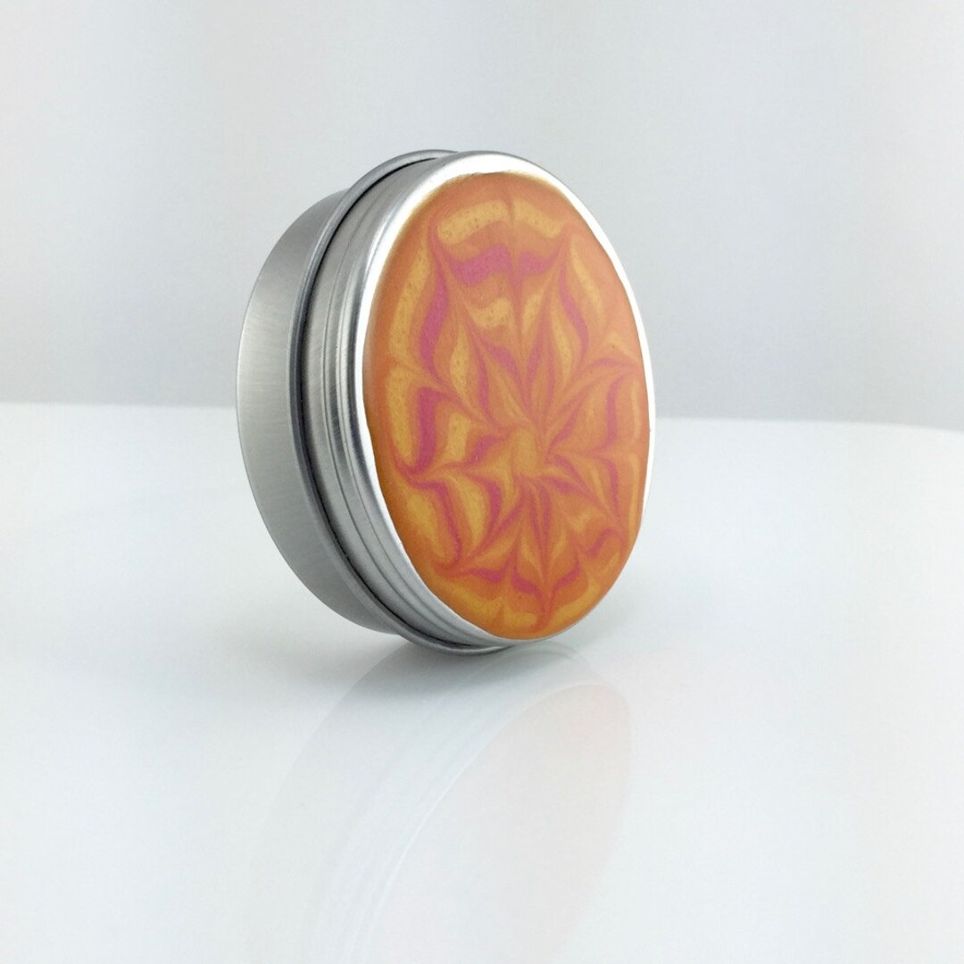 Large Treasure Box With Shades of Orange Flower - Orange Flower Jewelry ...