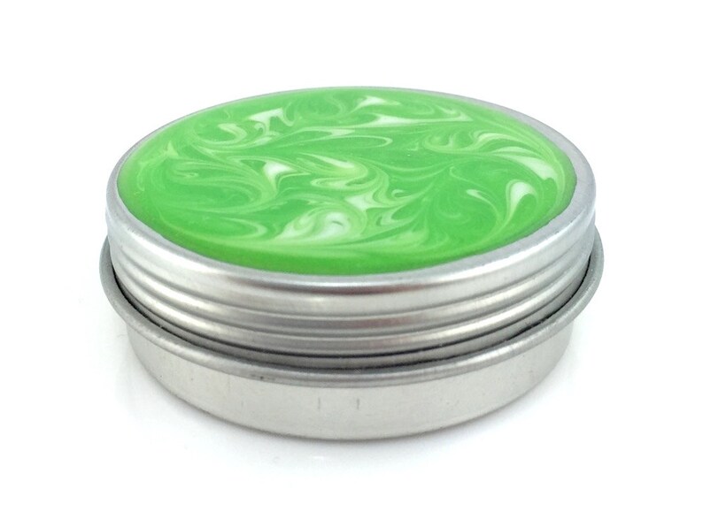 Medium Lime Green Treasure Box Lime Green Round Metal Box - Etsy