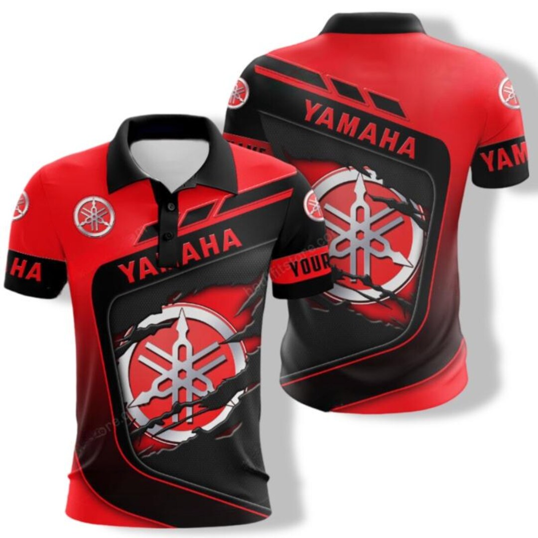 Yamaha Men Polo Shirt, Yamaha Racing Motorcycle Polo Shirt, Motorcycle ...