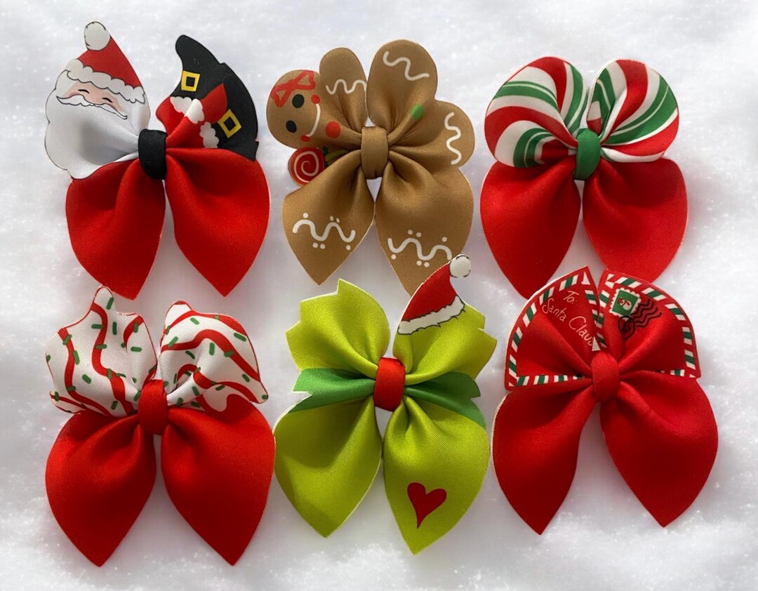 Traditional Christmas Neoprene Bubble Bows - Etsy