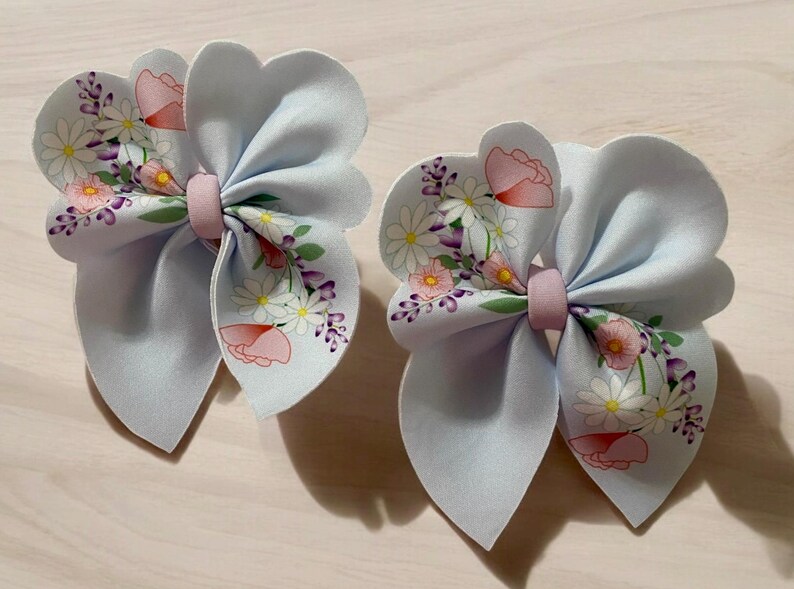 Spring Floral Neoprene Bows - Etsy