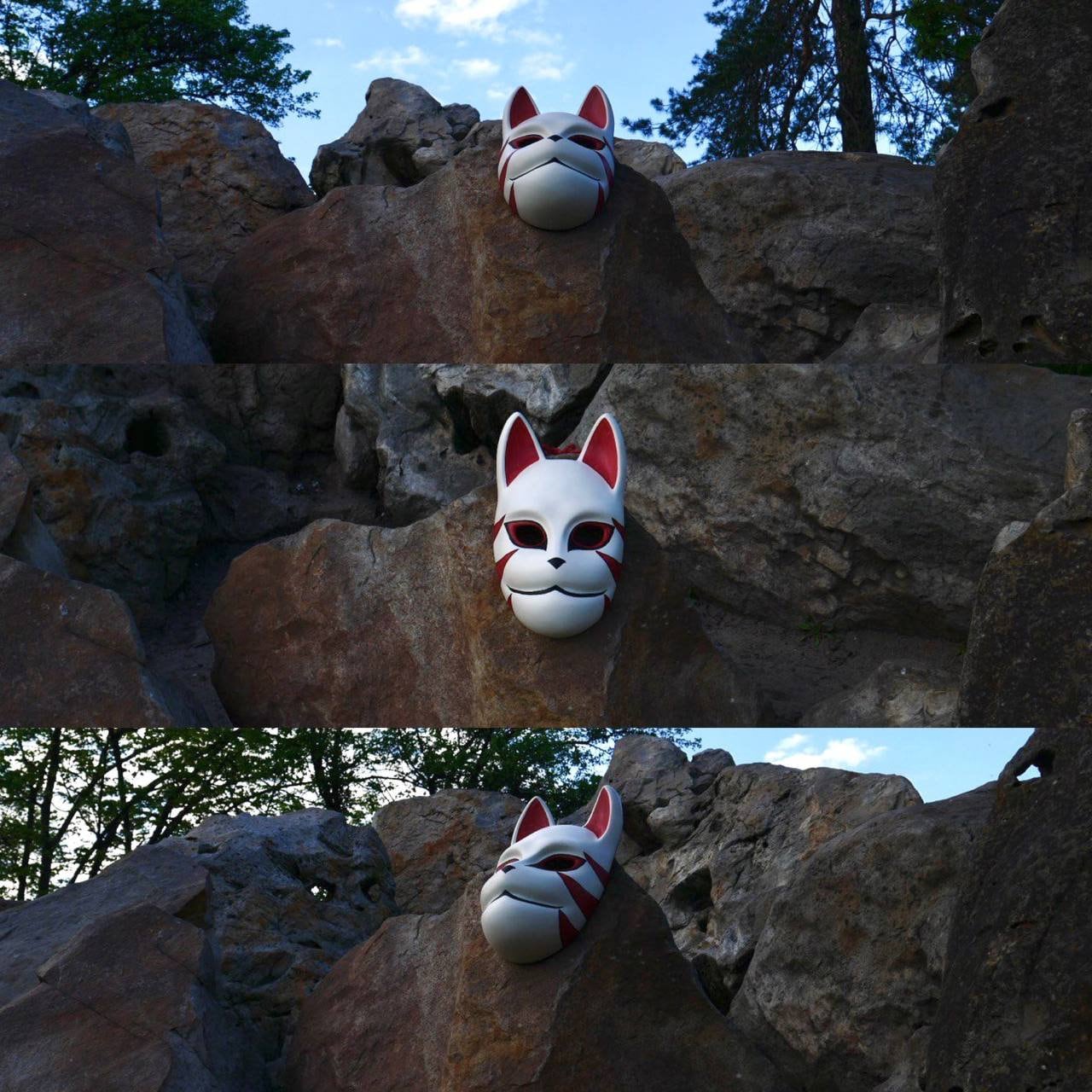 Kitsune Mask, Japanese Fox Mask, Anime Mask, Anbu Mask, Naruto Mask - Etsy