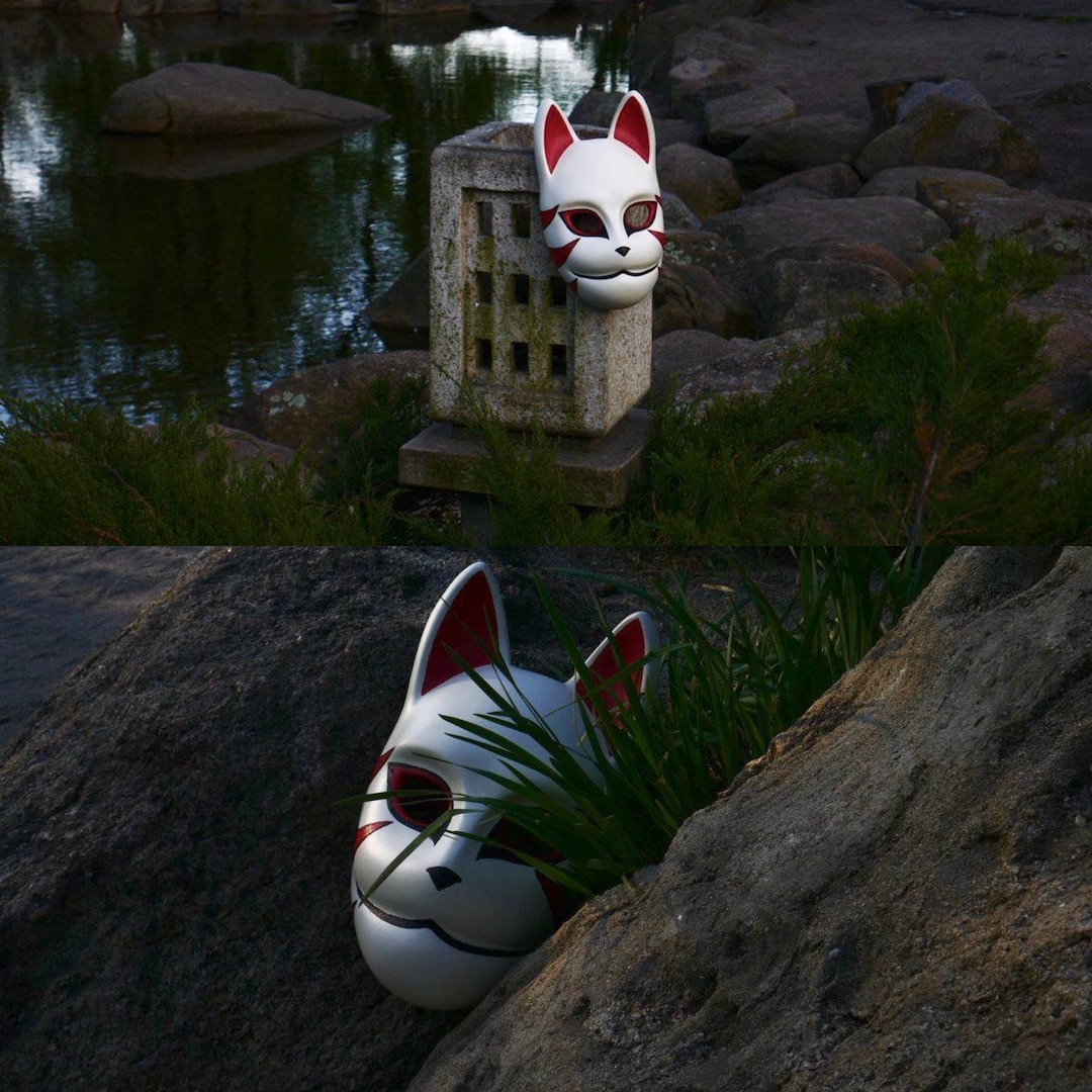 Kitsune Mask, Japanese Fox Mask, Anime Mask, Anbu Mask, Naruto Mask - Etsy